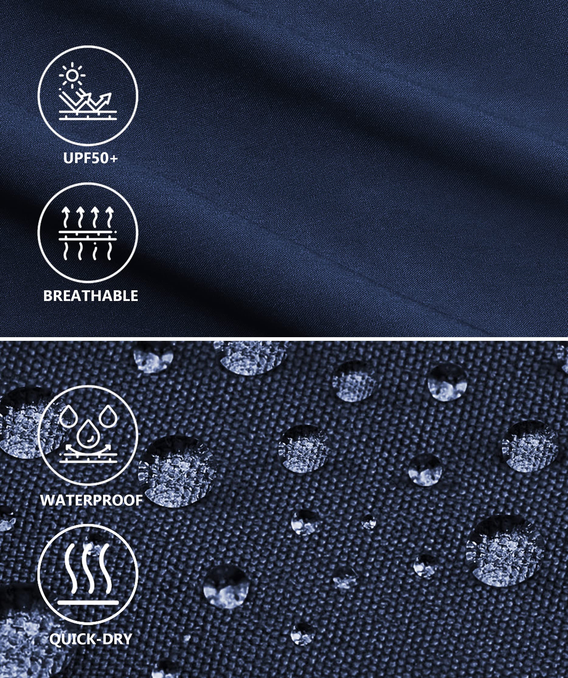 Purltoan Mens Sweatpants with Pockets Waterproof Quick-Dry Lightweight Athletic Joggers Pants for Workout Running Training Navy S