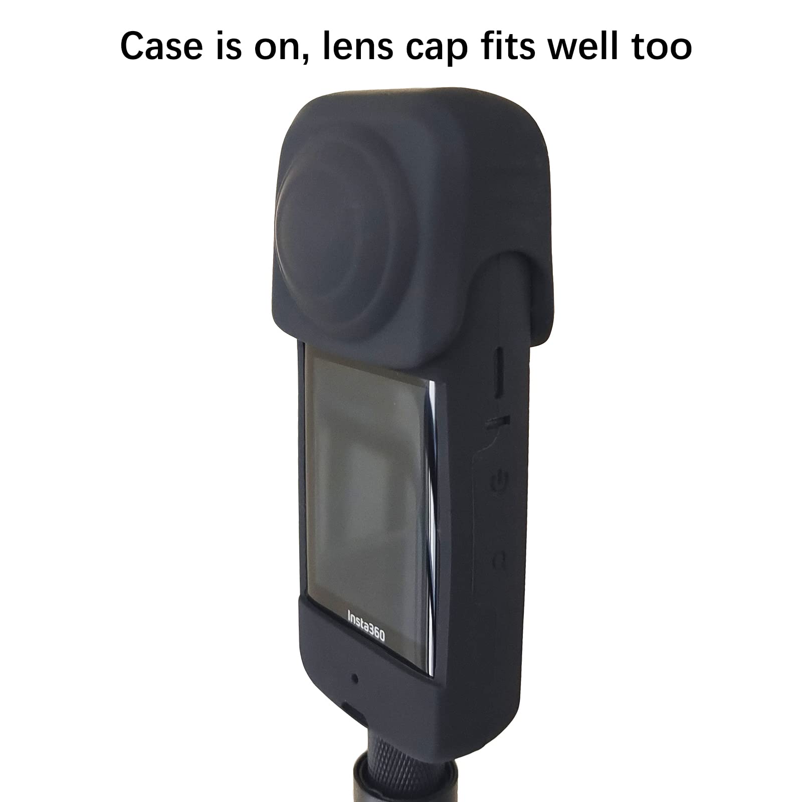 qmhaonan Lens Cap for Insta360 X3, Insta360 X3 Lens Guard, Silicone Protector for Insta360 X3 Camera, Dust-Proof, Water-Proof and Scratch Resistant Silicone Accessory(Black)