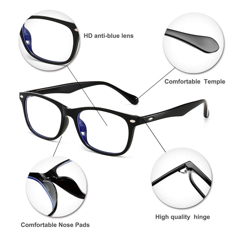 Karsaer Blue Light Blocking Glasses Lightweight Eyeglasses TR90 Frame Computer Anti Eyestrain
