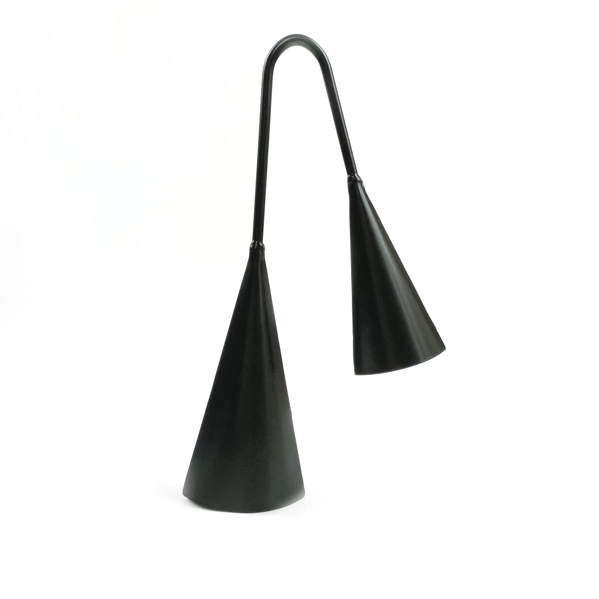LOONELO Agogo Bells,Traditional Style Handheld Musical Instrument Steel Agogo Bells with Wood Strikers (Black-Big)