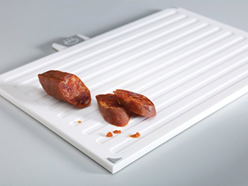 Joseph Joseph Index Plastic Cutting Board Set with 4 Matching Knives and Storage Case Color-Coded Dishwasher-Safe Non-Slip, Small, , Silver with Knives
