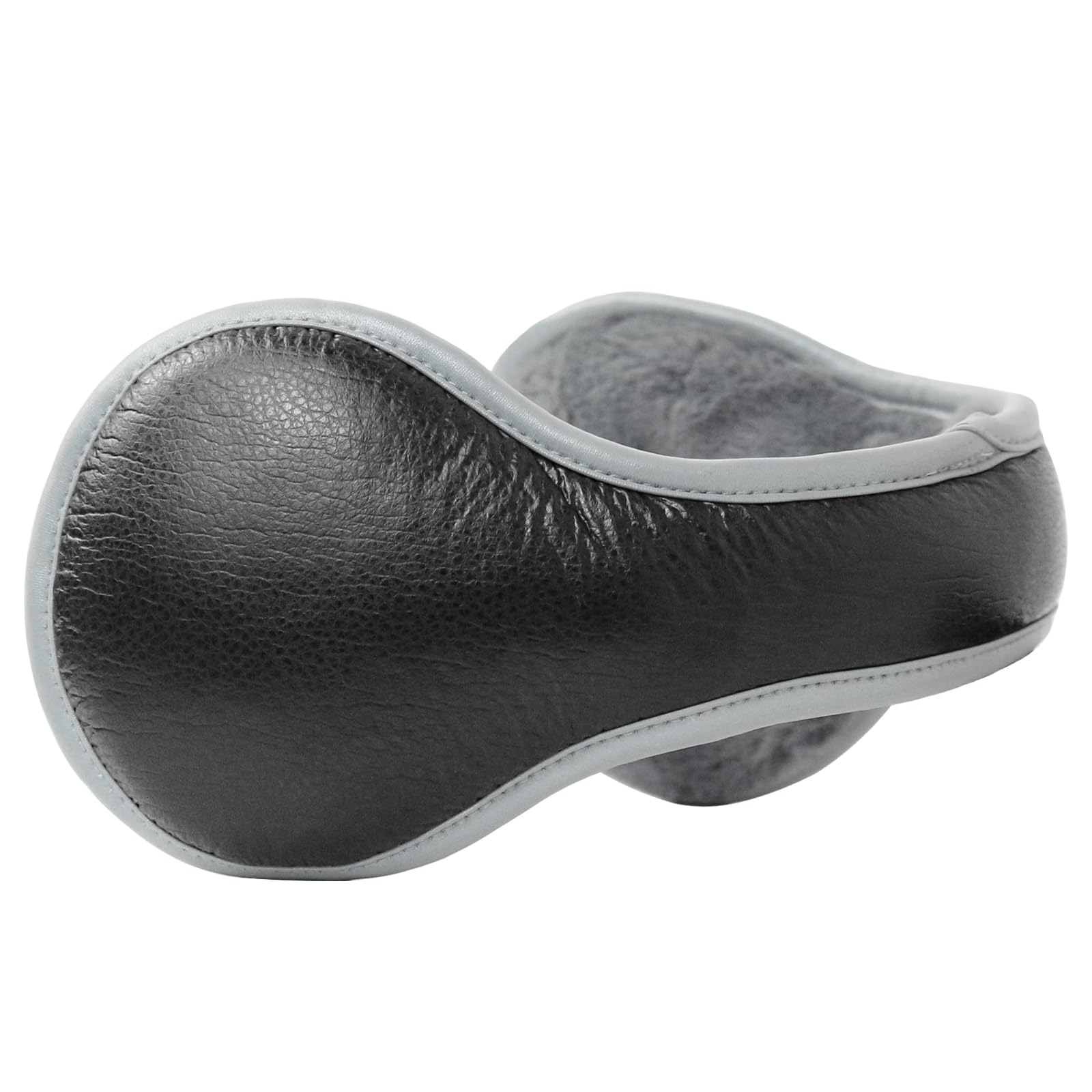 LCXSHYE Ear Warmers Winter Foldable Fleece Warm Outdoor Earmuffs Unisex Adjustable Ear Muffs for Men Women (Black)