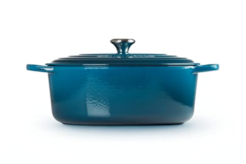 Le Creuset Enameled Cast Iron Signature Oval Dutch Oven, 8 qt., Deep Teal