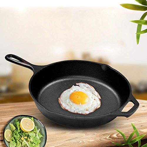 WBDHEHHD Deep Stir Fry Pan,Frying Pan Non-Stick Cast Iron Pan Uncoated Steak Frying Induction Cooker Universal Without Lid