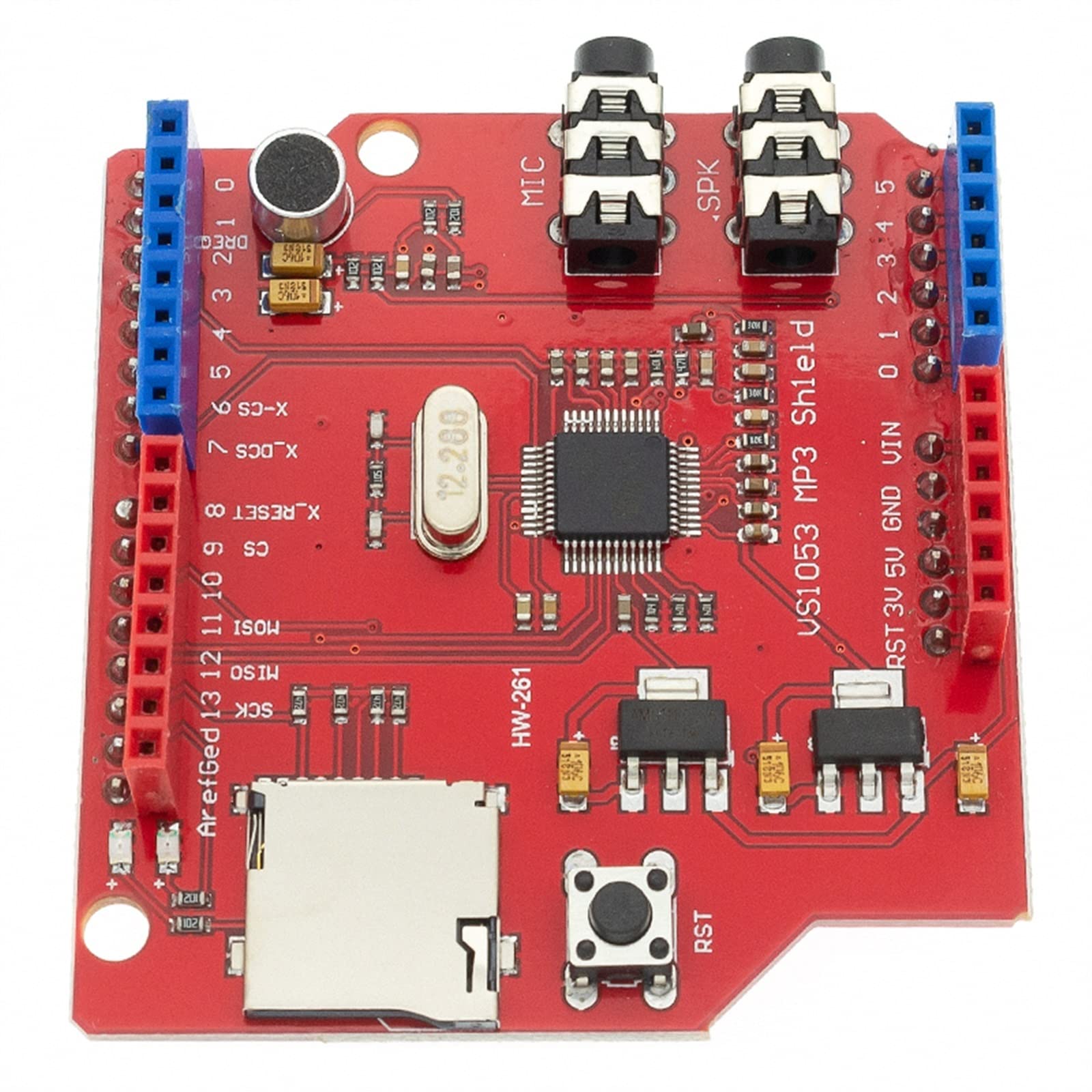 VS1053 VS1053B Stereo Audio MP3 Player Shield Record Decode Development Board Module with TF Card Slot 1Pcs