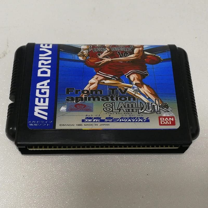 Slam Dunk Shikyou Gekitotsu 16 Bit MD Game Card Sega Mega Drive Genesis