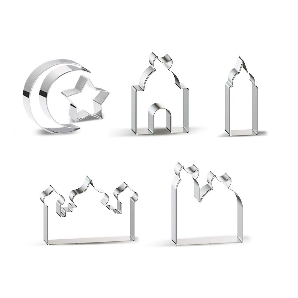 Ramadan Decoration Cookie Cutters Set, Eid Fondant Cake Baking Tools, Ramadan Party Decorations - Set of 6