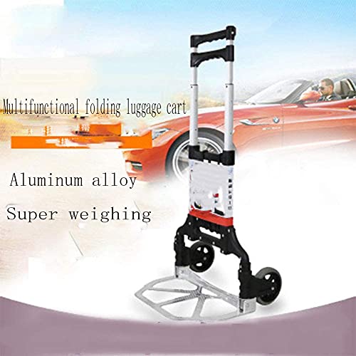 WDBBY Mini Folding Shopping Pull Cart Portable Trolley Bag Wheels Luggage Reusable Shopping Bag Vegetables Pull with Folding Cart