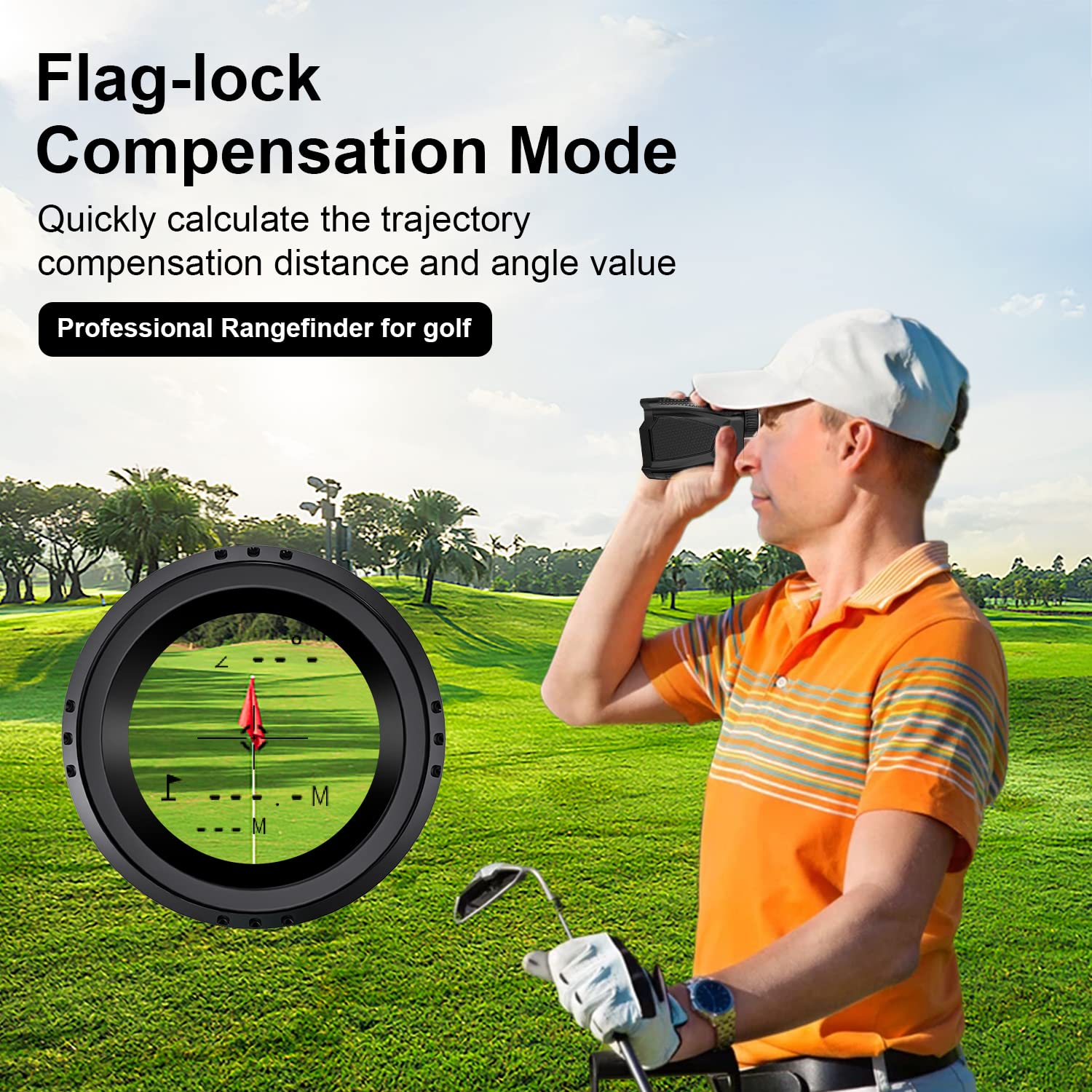 MESTEK Golf/Hunting Rangefinder 660 Yards Slope Laser Range Finder with 6X Magnification, Flag Pole Locking Vibration Rangefinder, Distance Speed Angle Measuring, Accurate & Clear Reading for Golfers