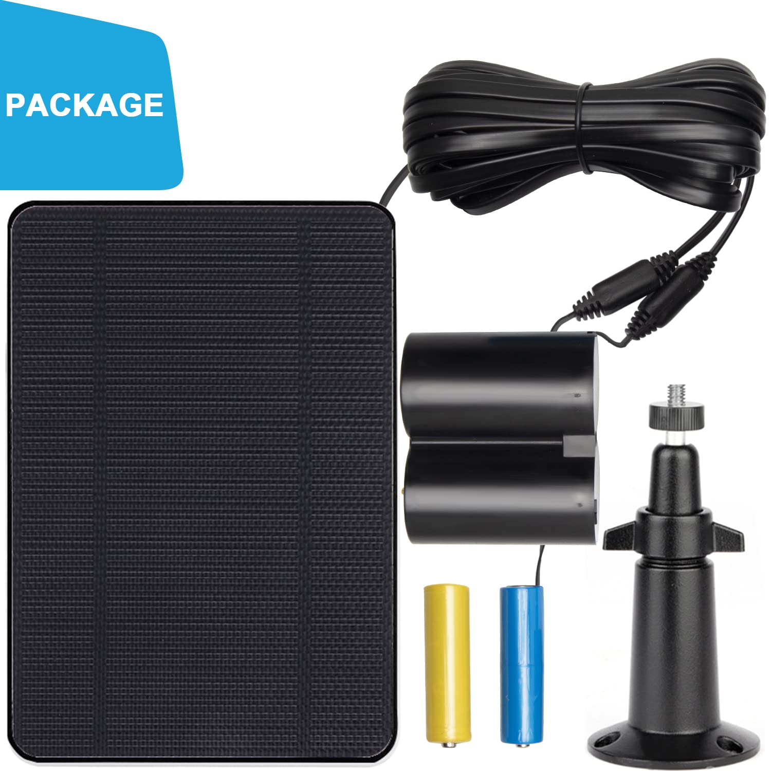 Solar Panel for Blink Outdoor 4 /(3rd Gen) Floodlight β Wire-Free Smart Security Camera,16.5Ft/5m Weatherproof Cable Power Your Blink Floodlight Camera Continuously (Floodlight & Camera NOT Included)