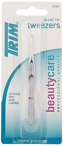 Trim Blunt Tip Tweezers with Textured Grip