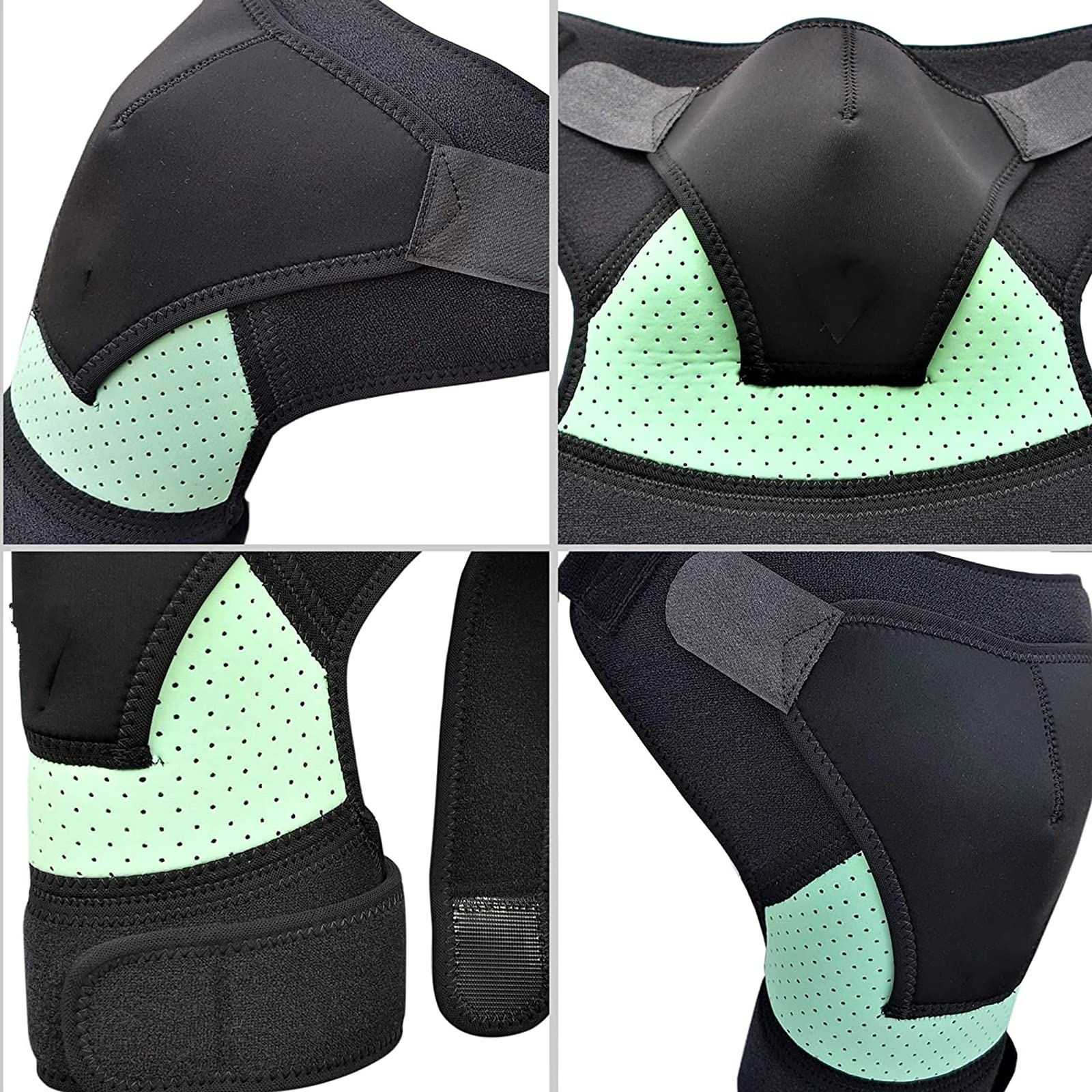 Lzour Shoulder Support Brace for Men and Women - Adjustable Wrap Compression and Stability for Chronic Pain and Aches in Injuries Such As Torn Rotator Cuff, Dislocated AC Joint (M - XL),Pink,L/XL