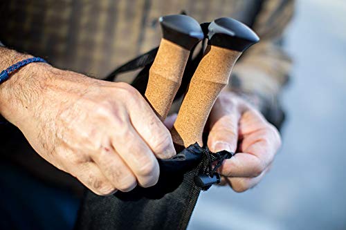 KOR Outdoors Aluminum Trekking Poles - Durable, Lightweight Aluminum 7075 Hiking or Walking Sticks – 2 pc Pack with Quick Adjustable Locks – Expandable to 54” – Cork Grip