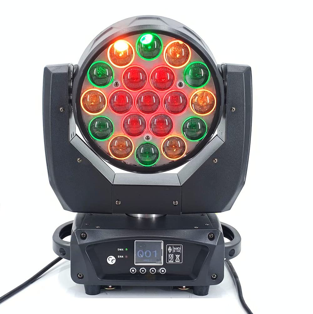 LED 19x15W RGBW beam Wash/Zoom Light Professional DJ/Bar LED Stage Machine DMX512 Light LED Zoom Beam Circle control Moving Head