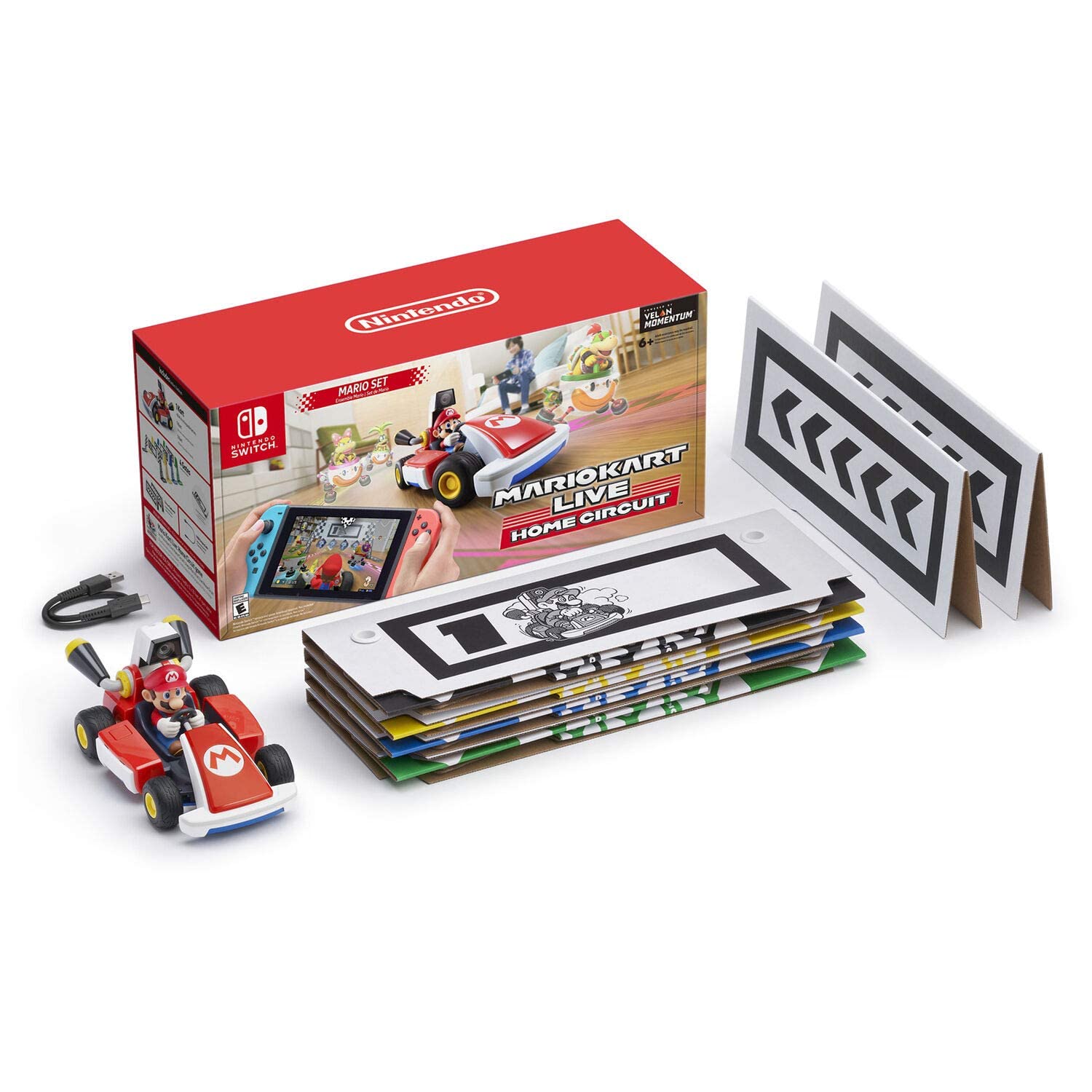 Nintendo 2020 Newest - Mario Kart Live: Home Circuit - Mario Set Edition - Holiday Family Gaming Bundle for Nintendo Switch, Nintendo Switch Lite - RED (Renewed)
