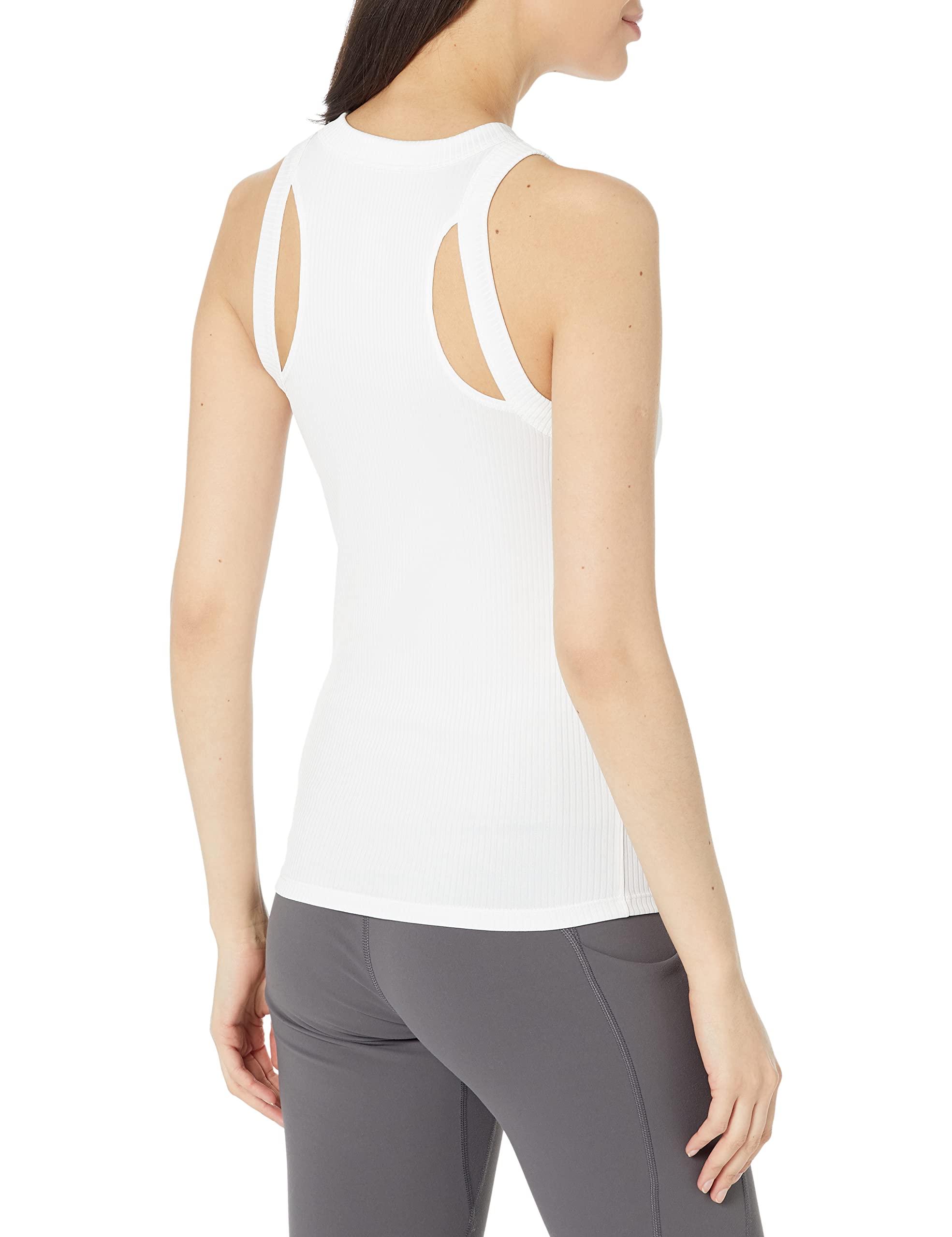 New Balance Women's Perfect Rib Tank, White, Medium