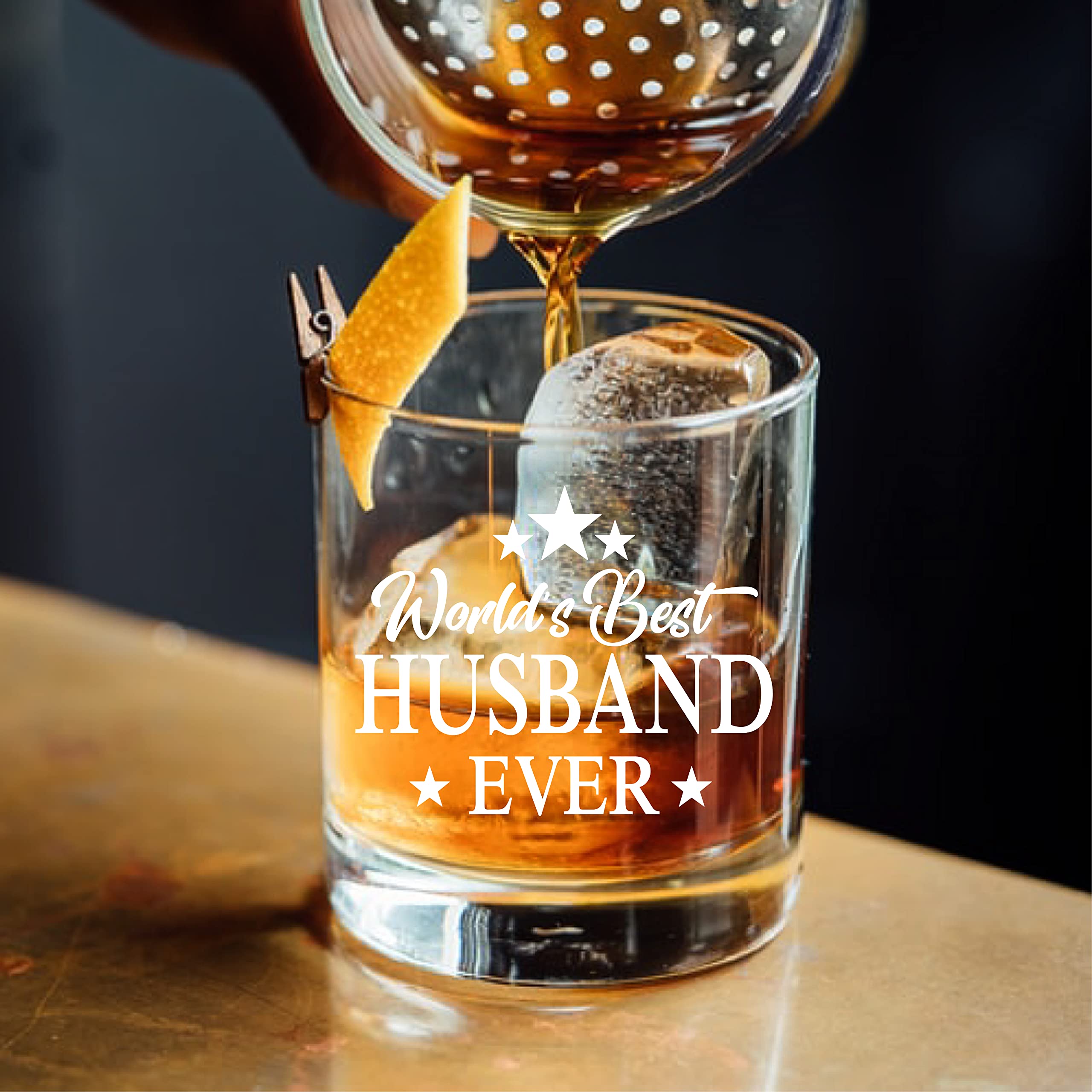 Perfectinsoy Husband Whiskey Glass Gift Box, Gift for Husband from Wife, Husband Present from Wife