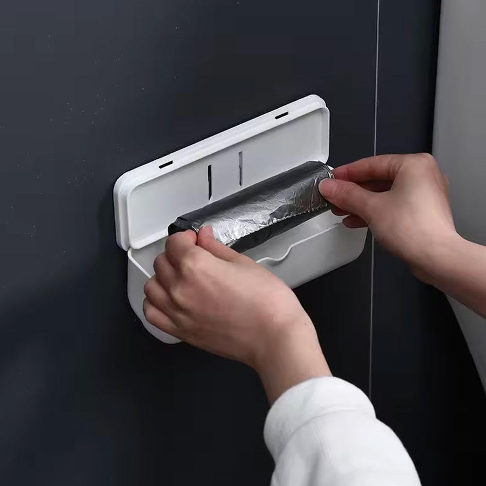 Trash can Liner Dispenser, Trash Bag Dispenser for Bottom of can, Small Bin Liner Kit Dispenser, Wall Mount Garbage Bag Dispenser, Bathroom Trash Bag Dispenser, Storage Trash Plastic Containers