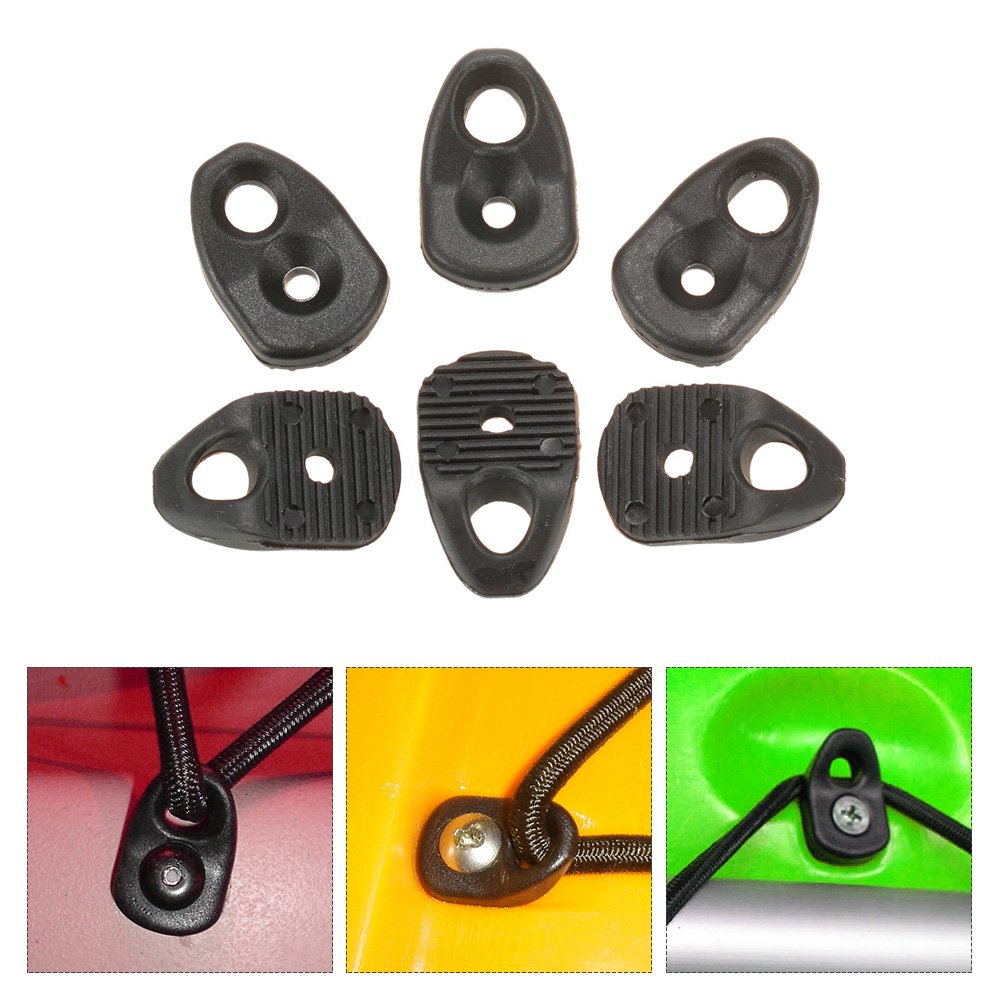 Lixada 6pcs Kayaking Canoeing Rafting Nylon Single Eyelet Tie Down Loop Safety Anchor Deck Fitting
