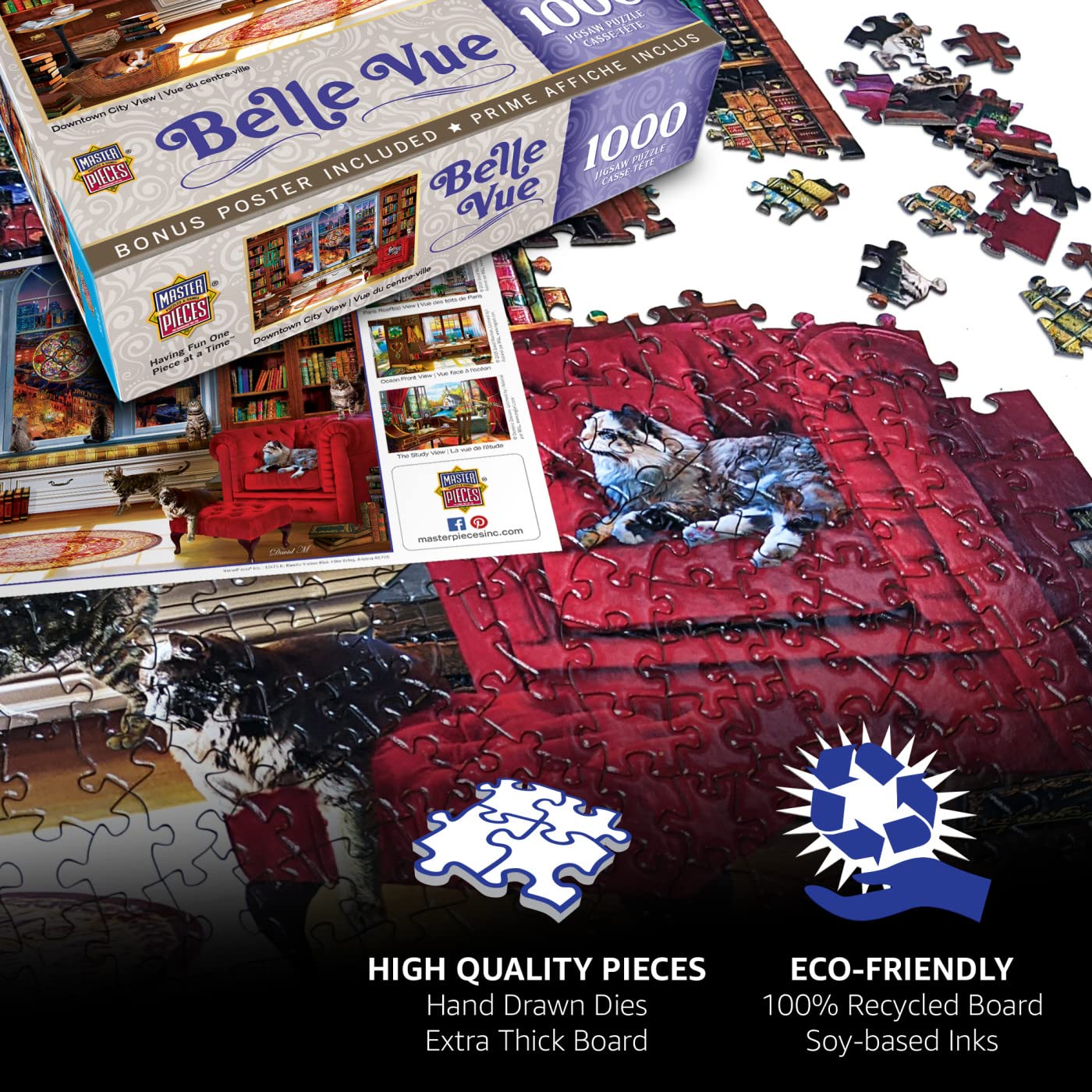 MasterPieces 1000 Piece Jigsaw Puzzle for Adults, Family, Or Youth - Las Vegas Panoramic - 13"x39"
