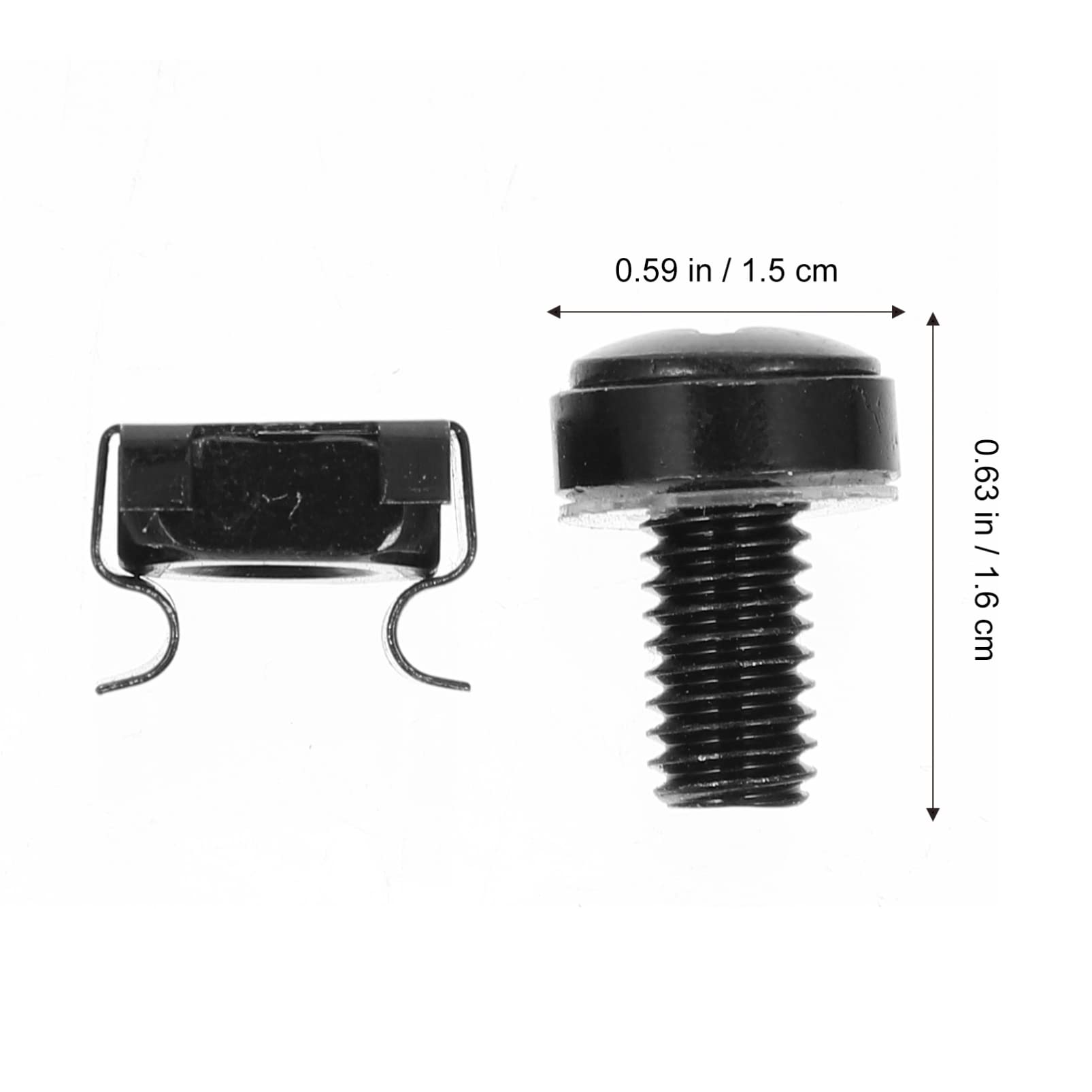 Server Rack Tools 50 Sets Cage Nuts and Screws Screws and Washers for Rack Mount Server Cabinet Rack Mount Server Shelves Black Tool Square Tool