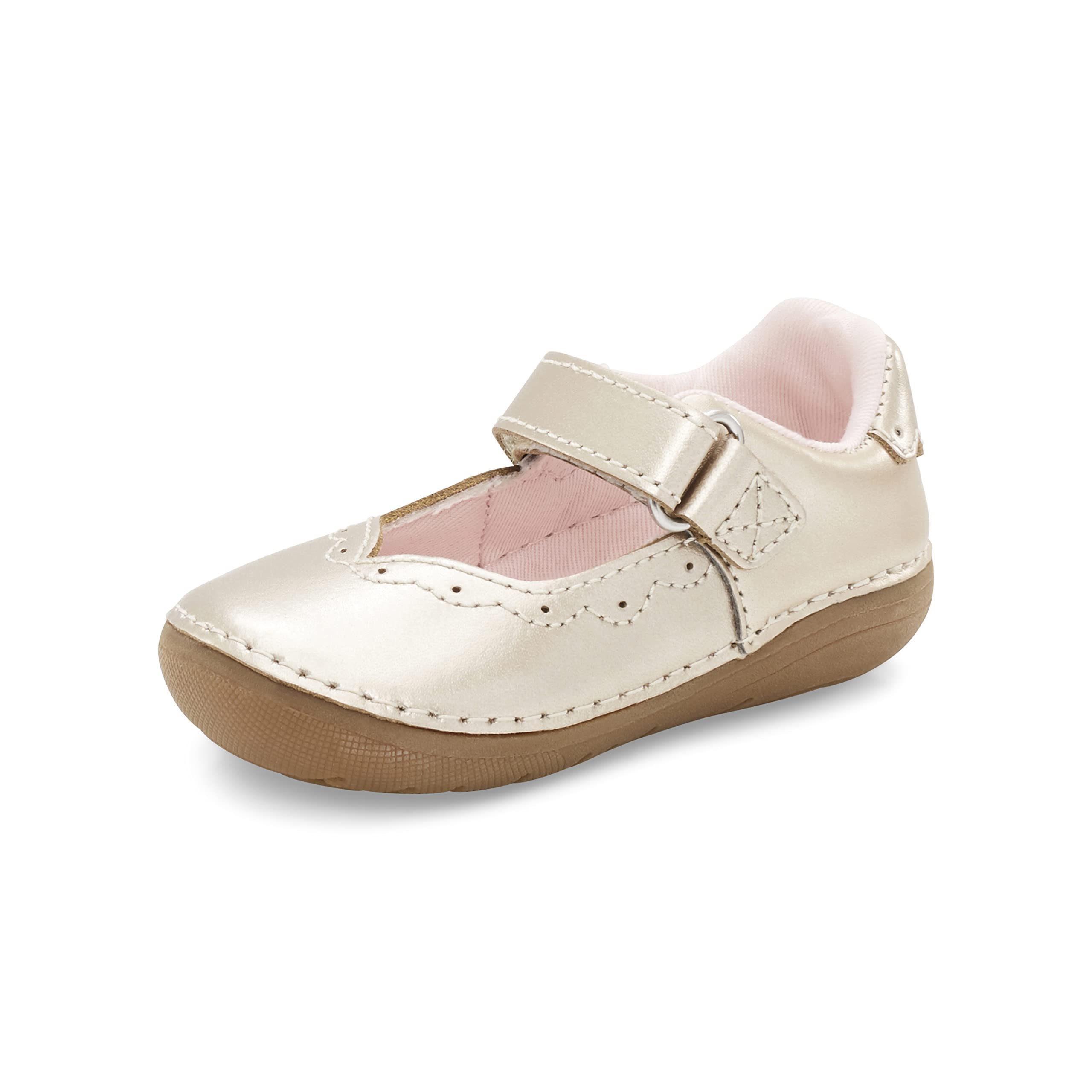 Stride Rite Baby Girls SM Ginny Dress Shoe, Champagne, 4.5 Wide Infant