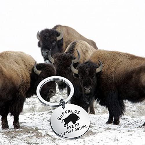 Lywjyb Birdgot Buffalos Are My Spirit Animal Keychain Funny Animal Lover Gift (Buffalos ky)
