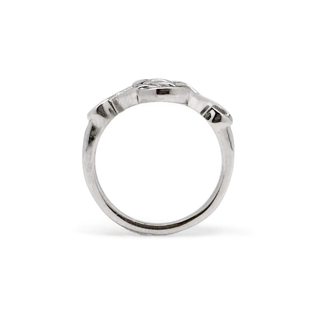 Loralyn Designs Celtic Love Knot Stainless Steel Irish Ring Womens