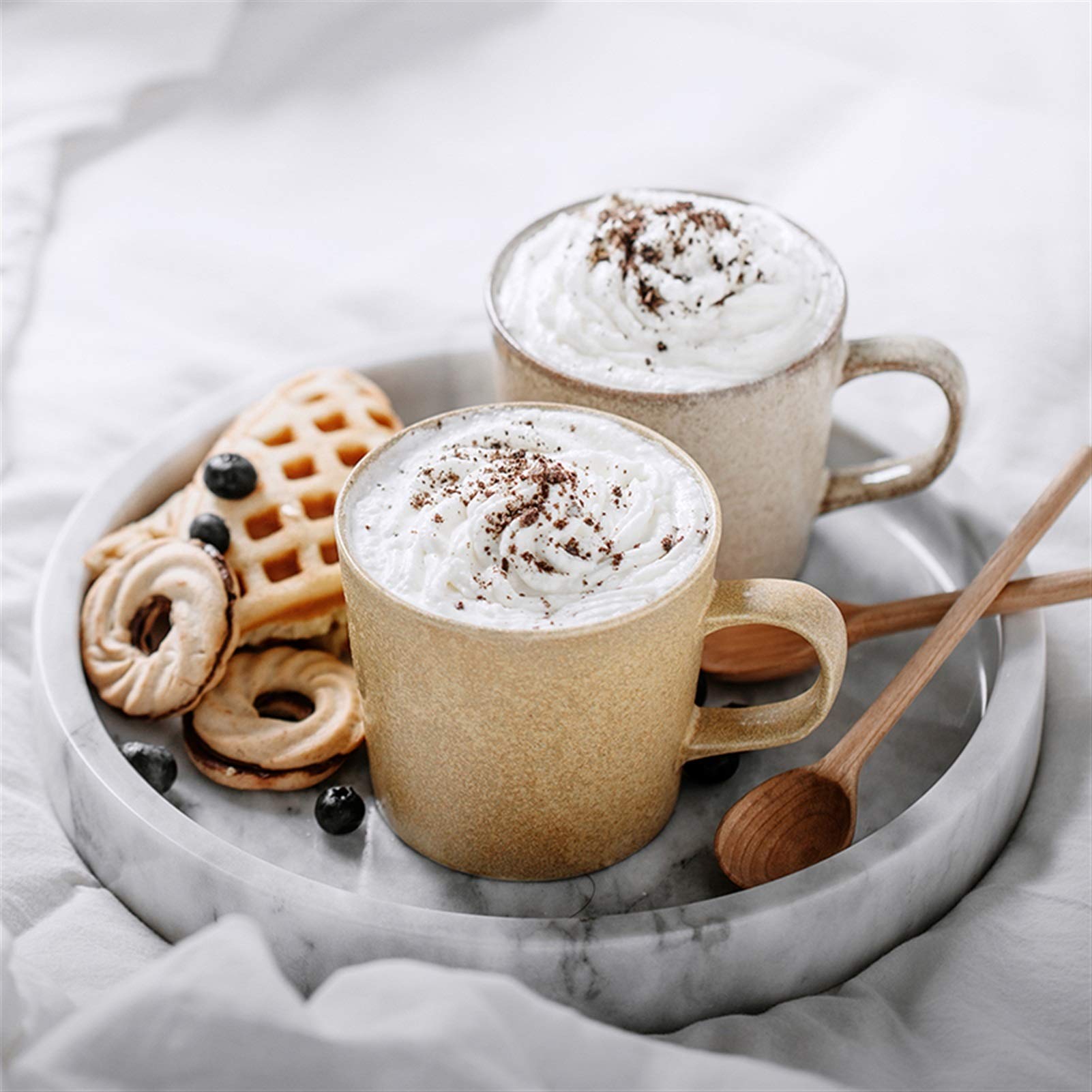 Mug, Japanese Ceramic Cup, Simple Home Breakfast Cup, Ins Style, Suitable for Coffee, Milk, Tea (320 Ml) (Color : Yellow)