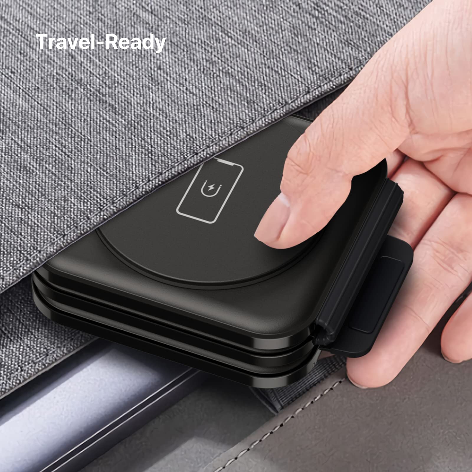 Wireless Charging Station,Foldable 3 in 1 Travel Wireless Charger,Fast Mag-Safe Charger for iPhone 14/13/12,AirPods 2/3/Pro,for Apple Watch(with Adapter)