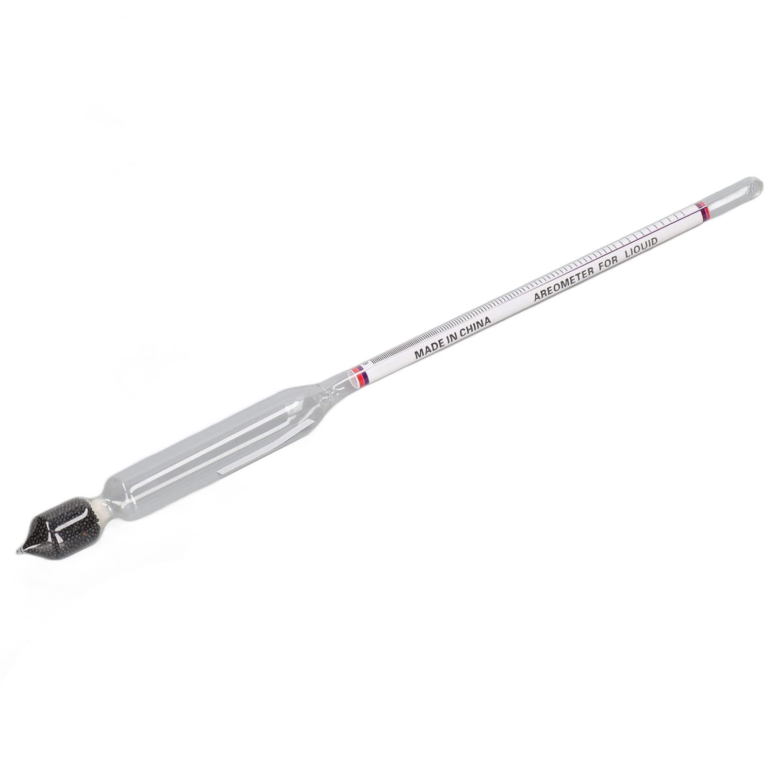 Wine Meter, Glass Temperature Resistance 0-100 Scale Sensitive Response 1° Accuracy Hydrometer for Office