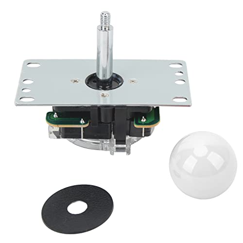 QSTNXB Arcade Joystick, Quadrate Retaining Hoop Small Shaking Distance Joystick, Quick Moves High Sensitivity Light Hand Feel Arcade Stick, for Arcade, Fighting Game Consoles(White)
