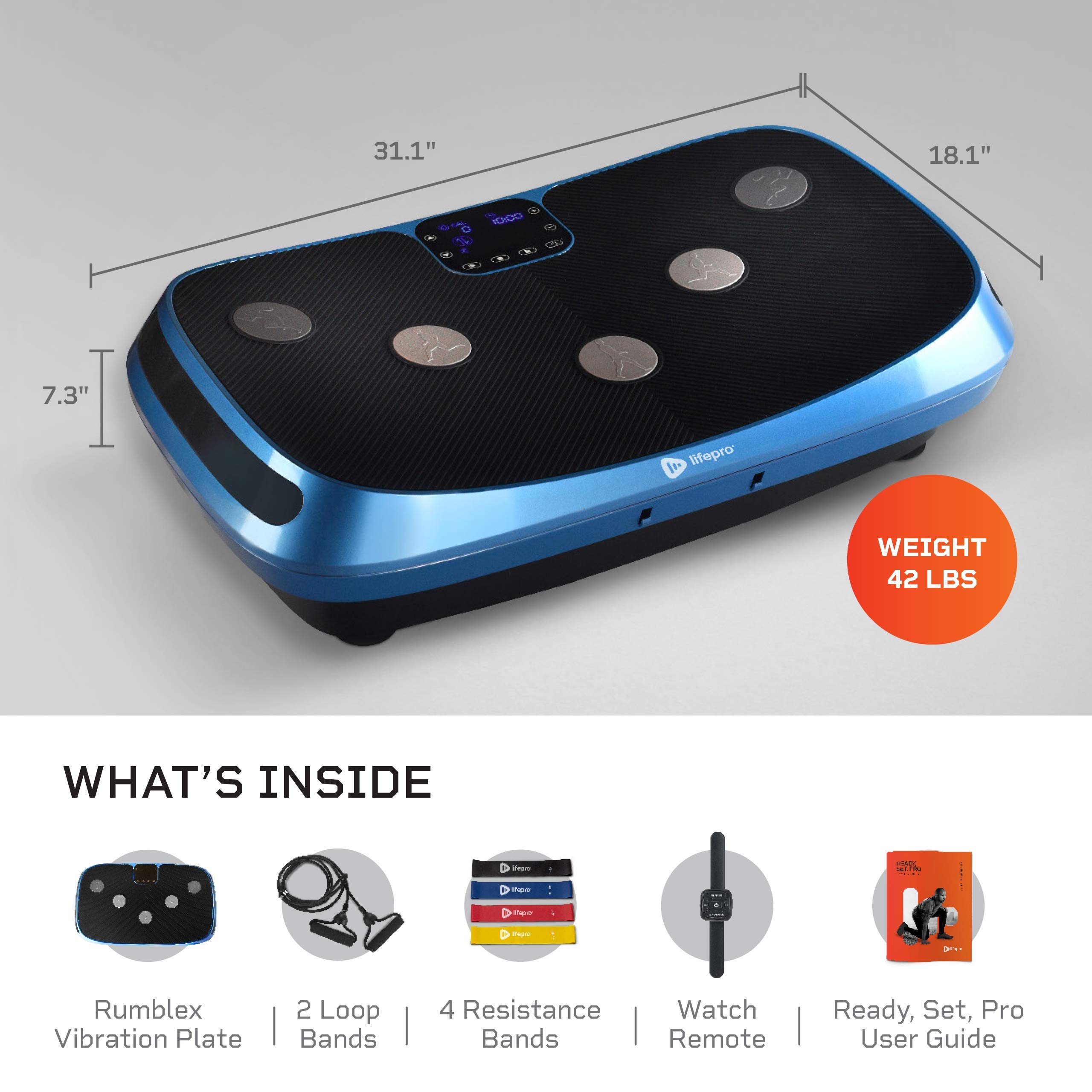 LifePro Rumblex 4D Vibration Plate Exercise Machine and Legra Hand Massager Machine Bundle