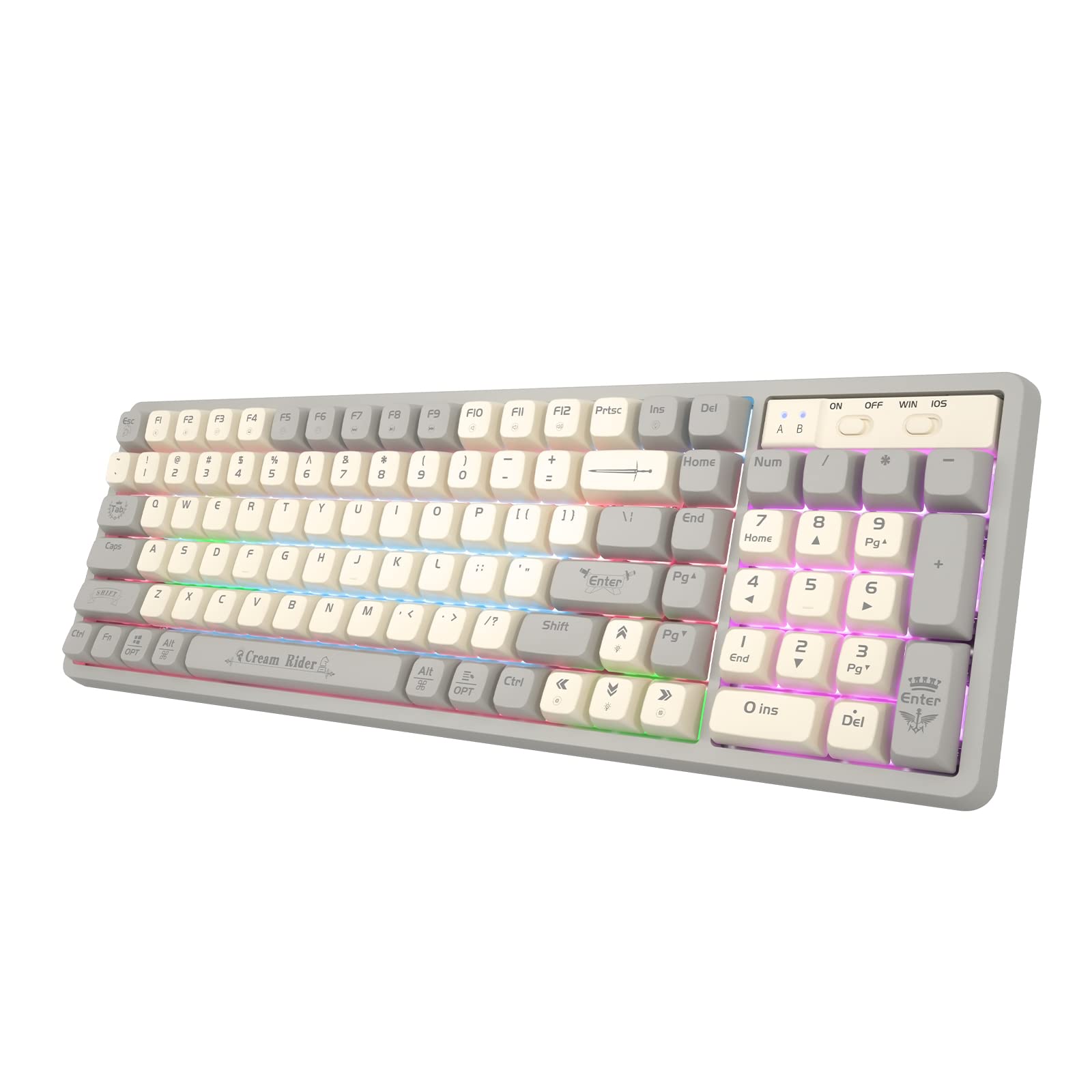 qmhaonan Wired Mechanical Gaming Keyboard, Hotswappable Mechanical Red Switches,RGB Backlit,Ergonomics Keyboard for Windows Laptop PC Mac