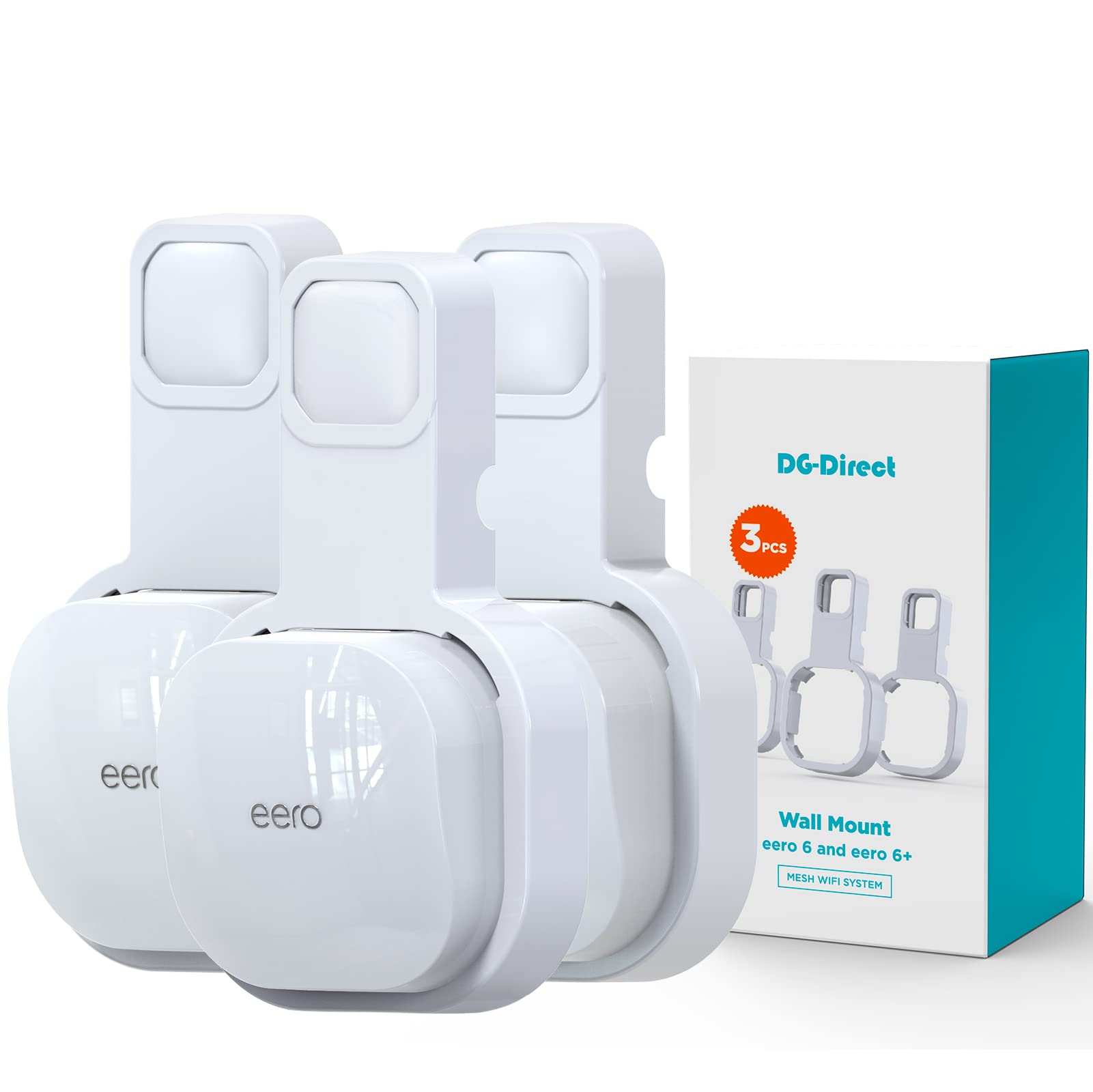 Wall Mount Holder for eero 6, Mesh Wi-Fi System, Stand Bracket for eero 6 Extender, The Simplest Outlet Wall Mount Holder No Messy Wires Space Saving