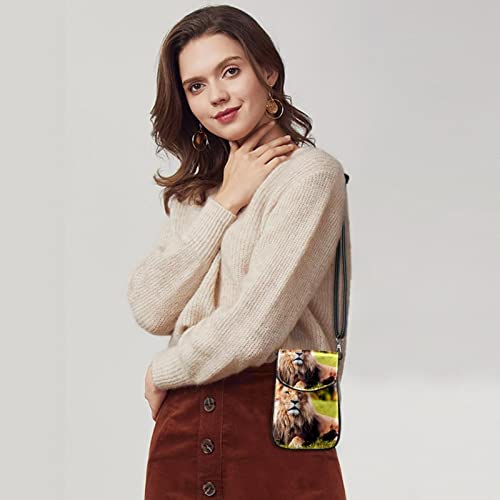Small Crossbody Bag Lion Cell Phone Purse Wallet