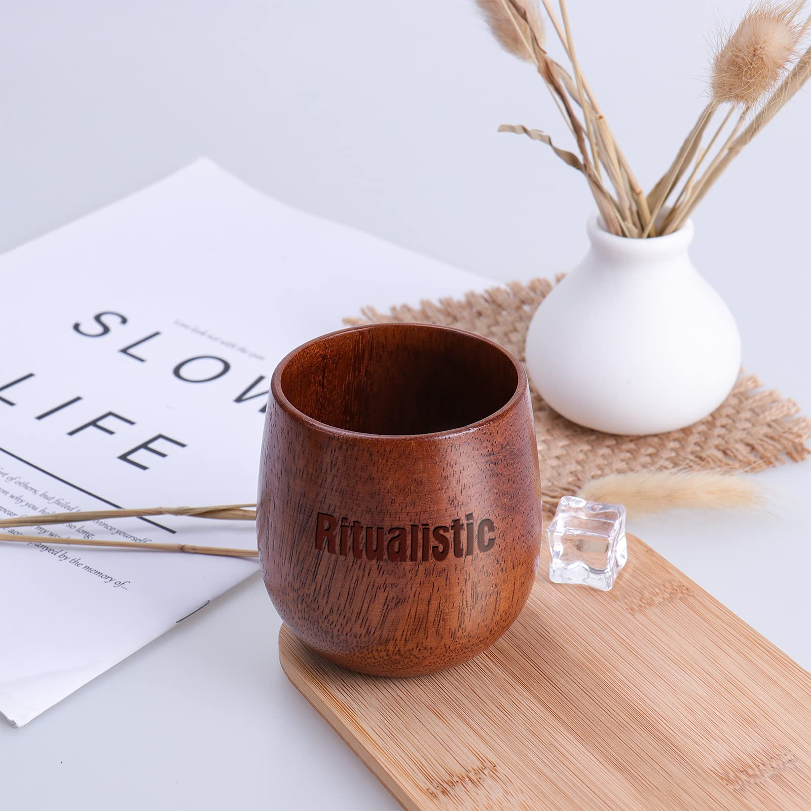 Personalised Oak Whiskey Tumbler - Whisky Glass - Gift for Whiskey Lover - Groomsmen Gift - Gift for Dad - Custom Whiskey Glass