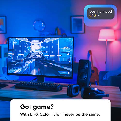 LIFX Color (Nightvision Edition), 1100lm E26, Wi-Fi Smart LED Light Bulb, Full Color and Whites, No Bridge Required, Works with Alexa, Hey Google, HomeKit and Siri, 2-Pack