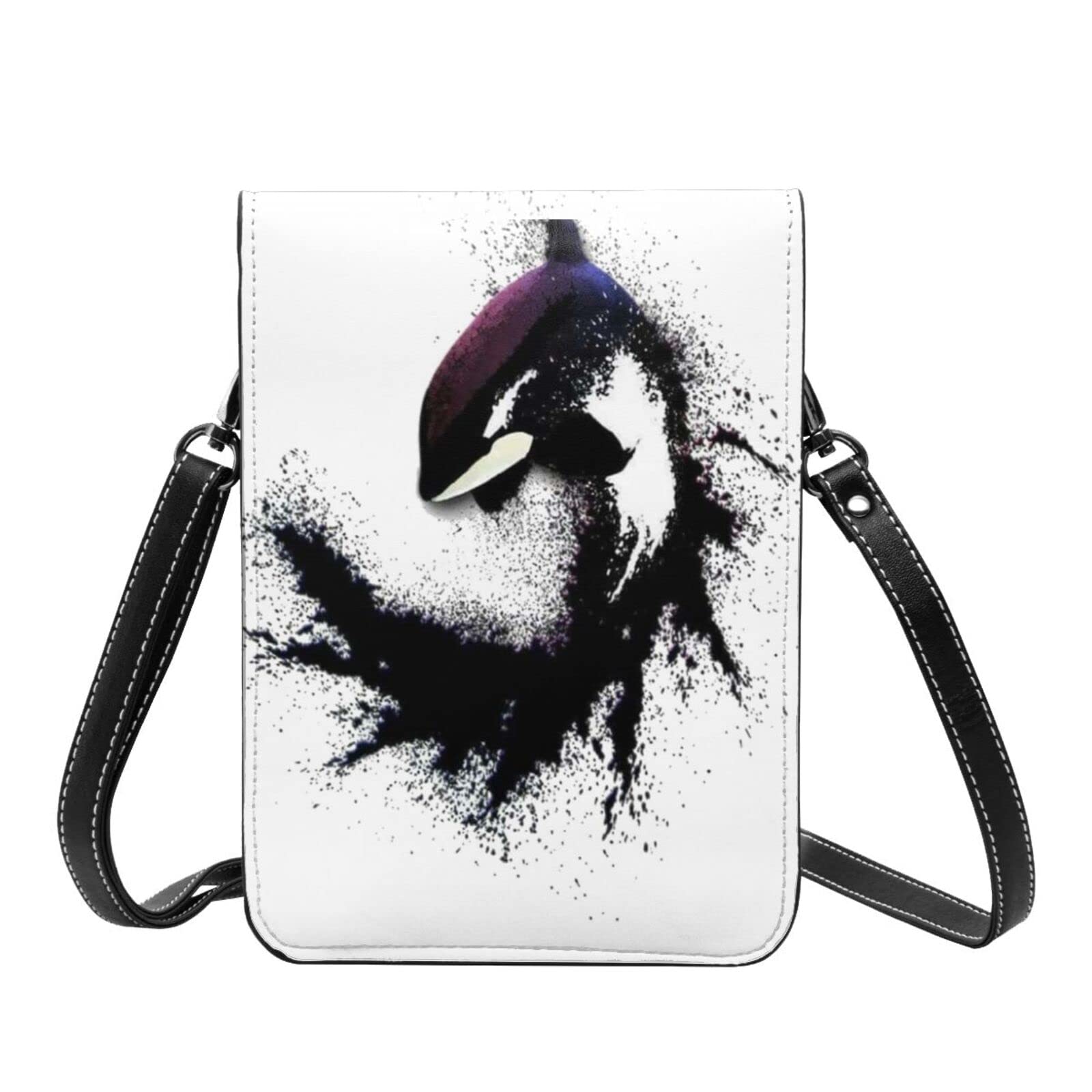 Small Crossbody Bags for Women Killer Whales Pu Leather Cellphone Wallet Purse