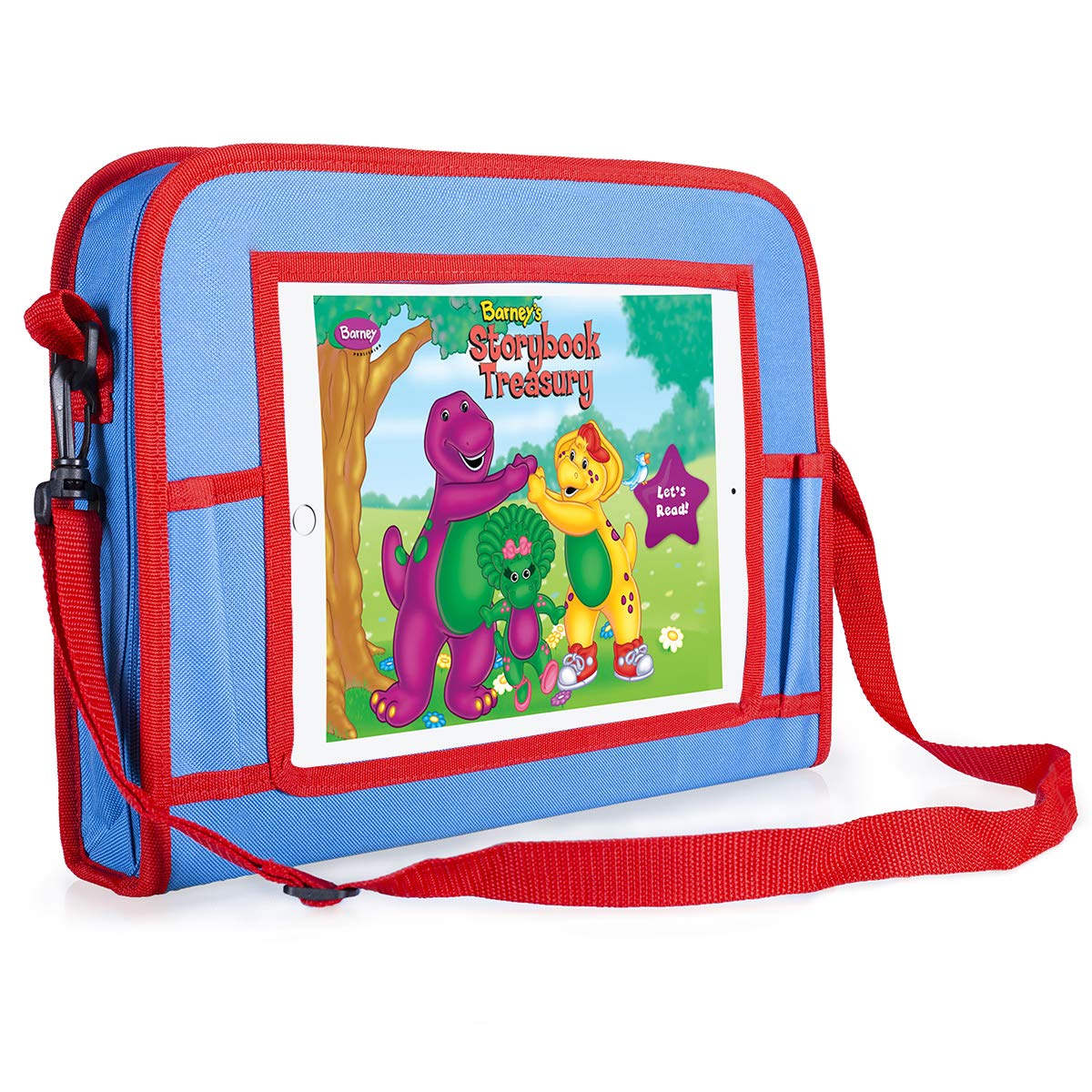 lebogner Kids Car Seat Travel Tray, Backseat Tablet Holder, Carry Bag With Storage Organizer Mesh Pockets And Shoulder Strap, On The Go Activity Lap Desk To Play, Eat, Or A Writing Surface