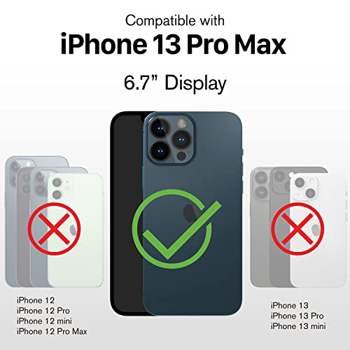 VENA vArmor Rugged Case Compatible with Apple iPhone 13 Pro Max (6.7"-inch), (MagSafe Compatible, Military Grade Drop Protection) Heavy Duty Holster Belt Clip Cover with Kickstand