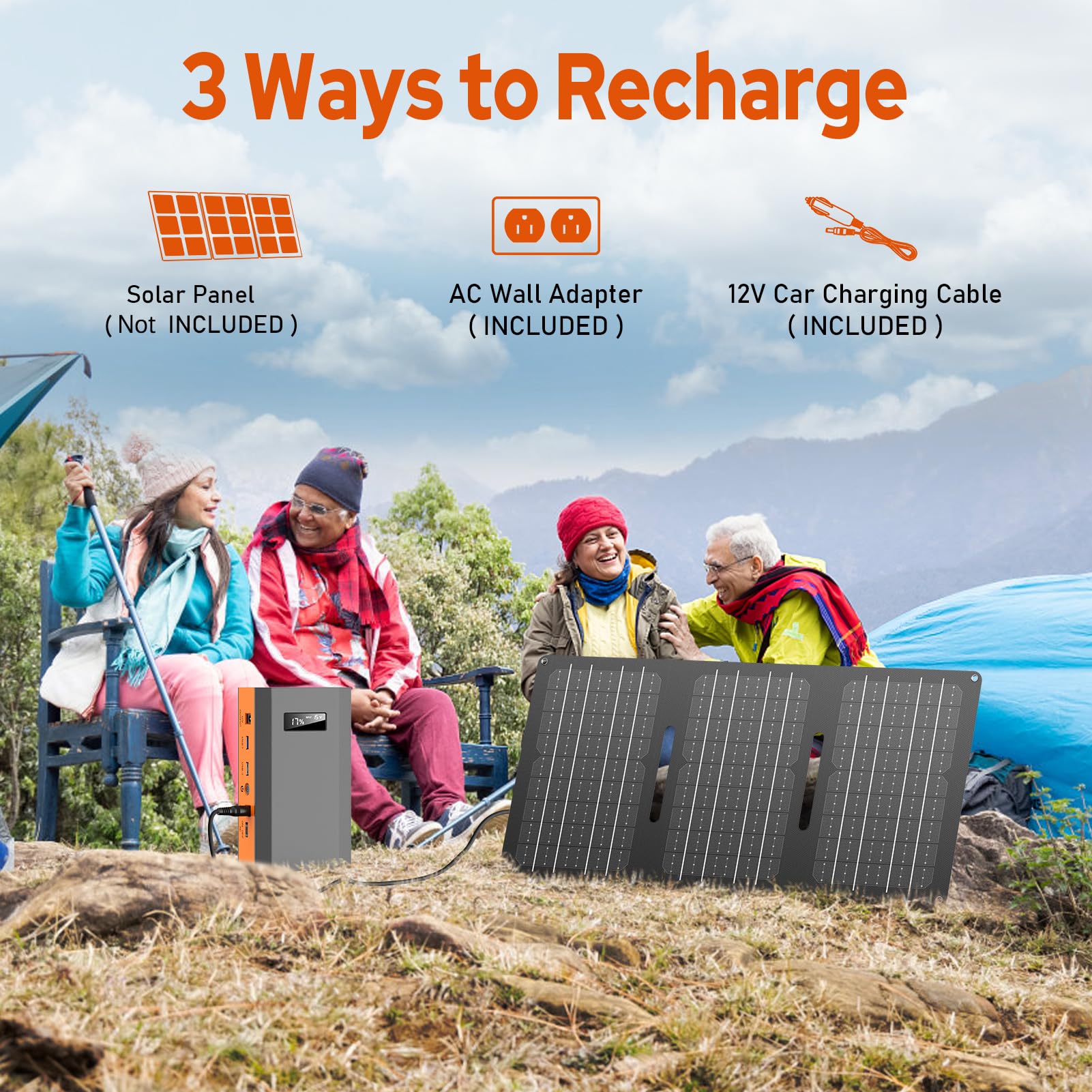 Portable Power Station 300W and Portable AC Power Bank 65W,ZeroKor Portable Power Station Bundle with AC Outlets for Home Use Camping RV Travel Emergency Van Life Explore
