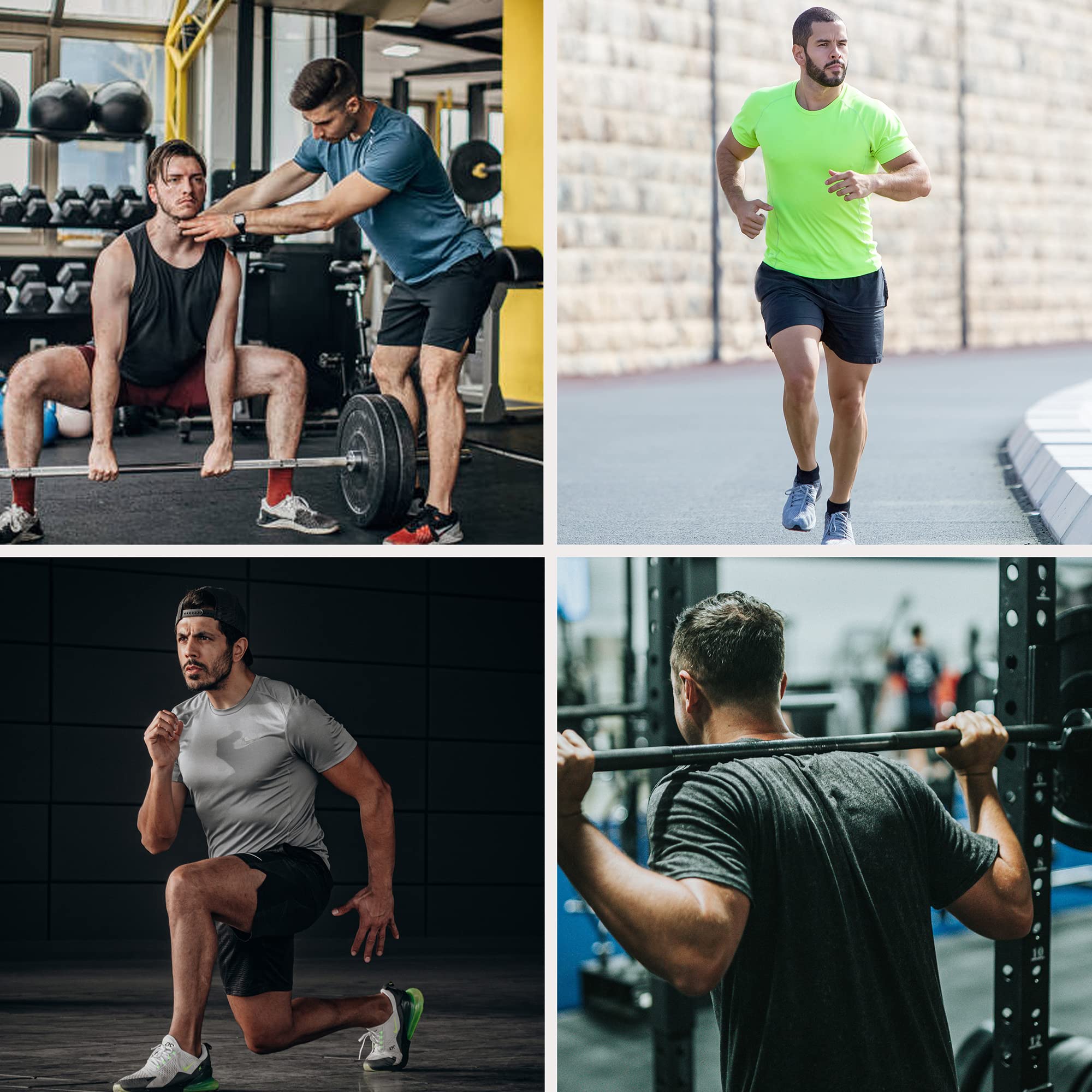 Nomolen Workout Shirts for Men, Dry Fit Athletic Short Sleeve T-Shirt Cooling Performance Shirts for Gym Running Casual Red