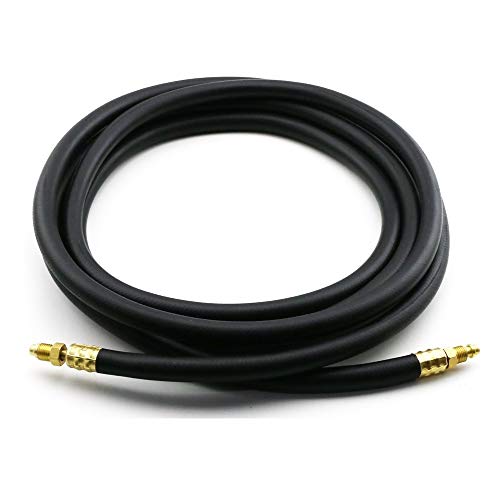 WeldingCity 150-amp WP-17F (Flexible Head) Air-cooled TIG Welding Torch Complete Package with 25-ft Power Cable Hose and Dinse 35-50 (1/2"-pin) In-line Gas-thru Cable Adapter
