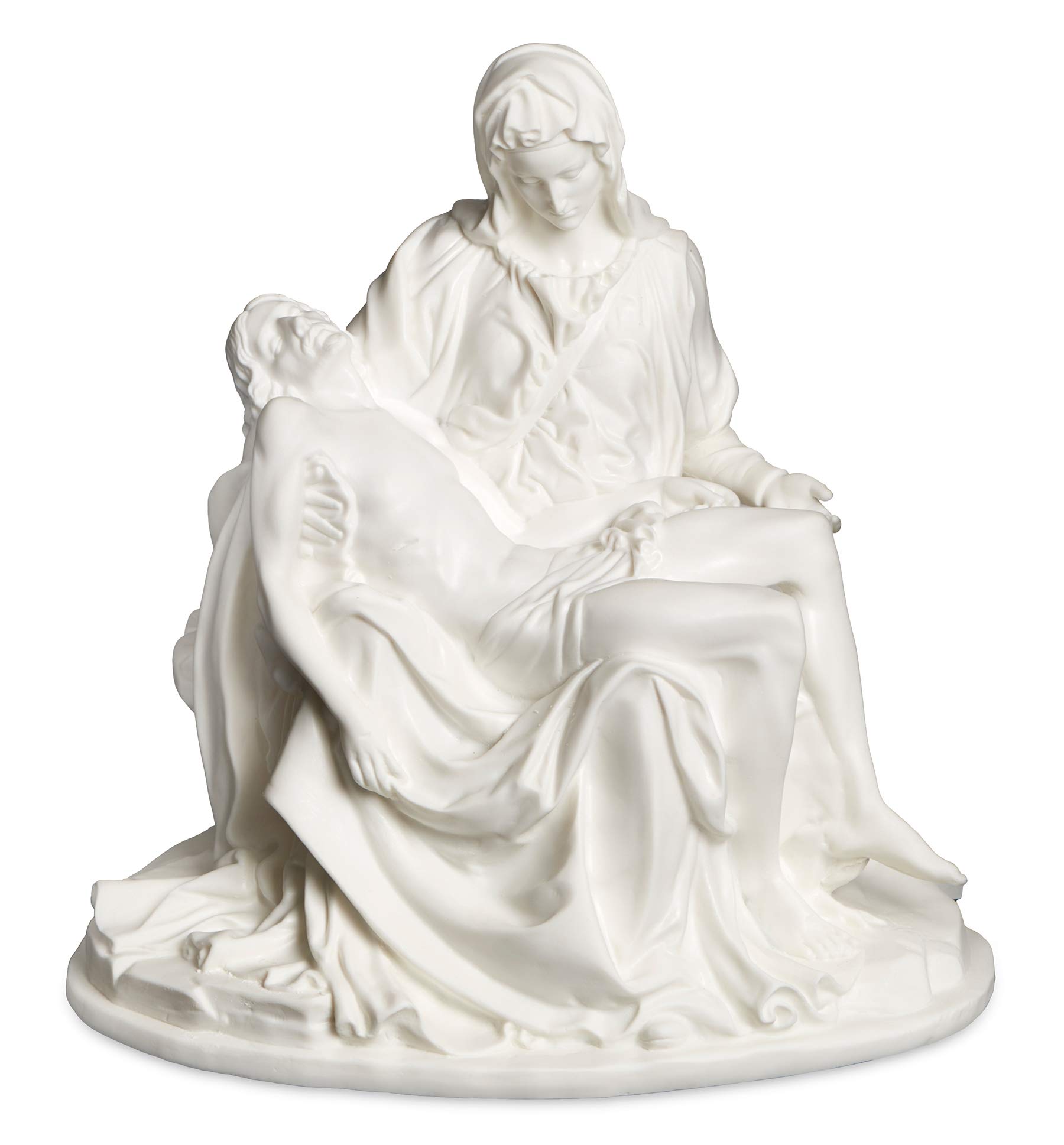 Joseph's Studio by Roman - La Pieta Figure on Base, Renaissance Collection, 8.25" H, White, Resin and Stone, Religious Gift, Decoration, Collection, Durable, Long Lasting