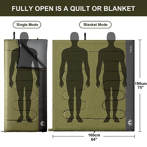 Night Cat Camping Sleeping Bag for Adults 3 Seasons Portable Lightweight Backpacking Hiking Traveling Indoor Outdoor Temperature 5-15β 2.6x6.3ft Switch to a Quilt or Blanket