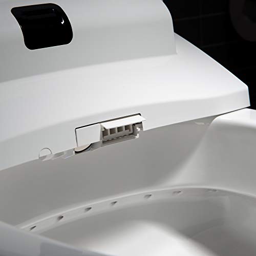 WOODBRIDGE B0960S Auto Flush, Auto Open & Auto Close, 1.28 GPF Single Flush Toilet with Intelligent Smart Bidet Seat and Wireless Remote Control, Chair Height