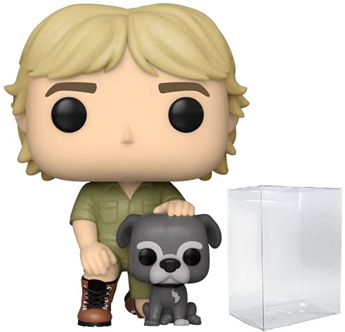 POP Crocodile Hunter - Steve Irwin with Sui Funko Vinyl Figure (Bundled with Compatible Box Protector Case), Multicolor, 3.75 inches
