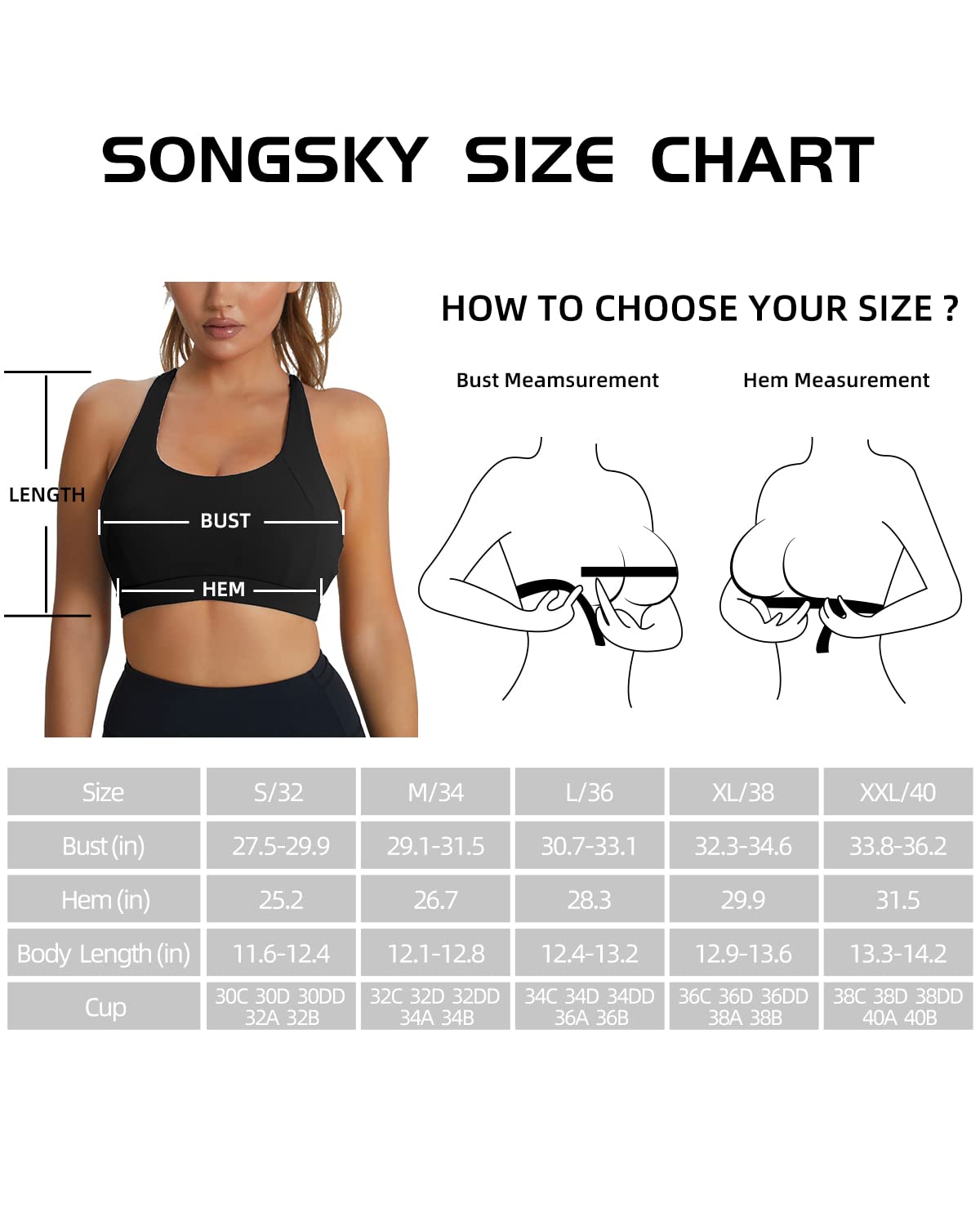 SONGSKY Sports Bra for Women, Y Back Racerback Medium Support Strappy Workout Yoga Bra with Removable Cups(W2823_Blue_M)