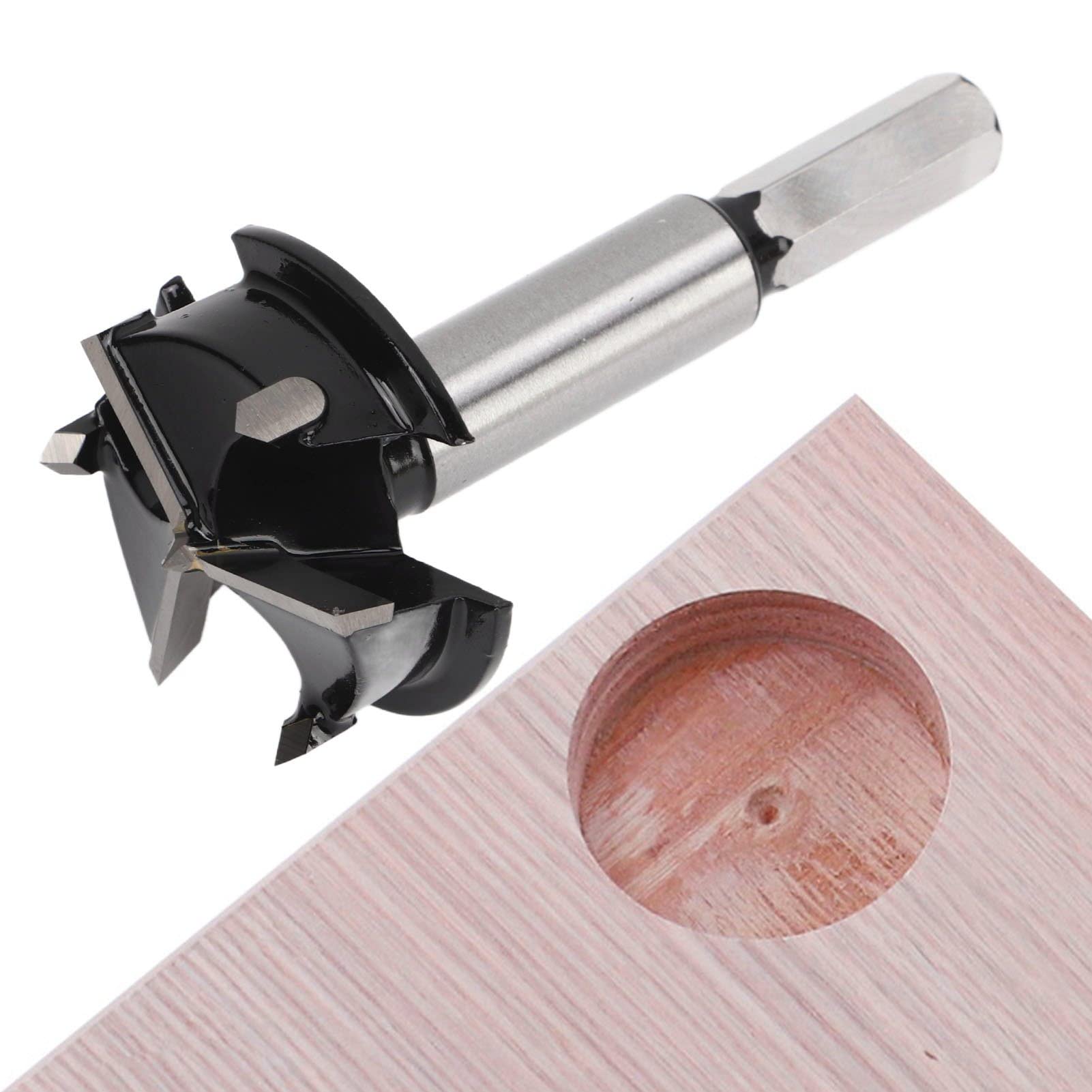 Wood Hole Opener, 63-65HRC Wide Application Alloy Steel Forstner Drill Bit Limit Function Incisive Blade for Woodworking
